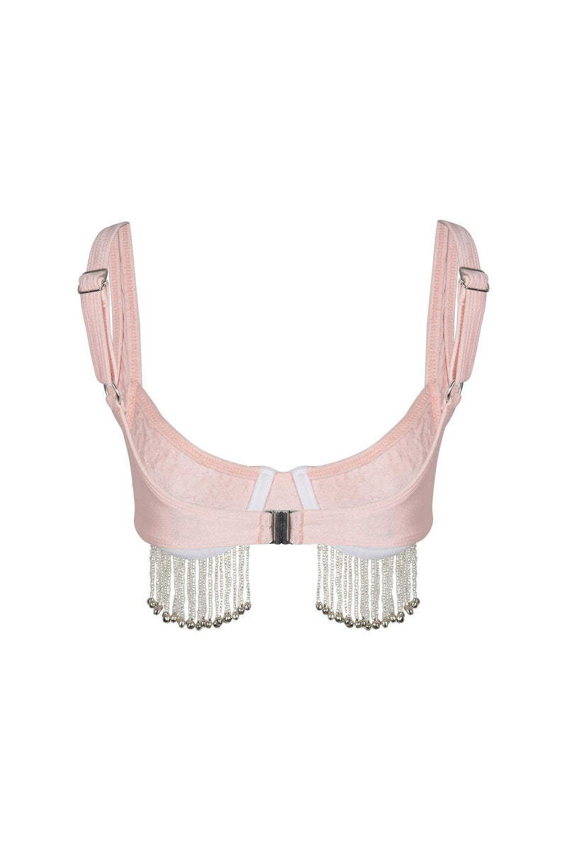 MADE TO ORDER / EDEN TASSLE SHIMMY BRA - PINK | Modern vintage and ...