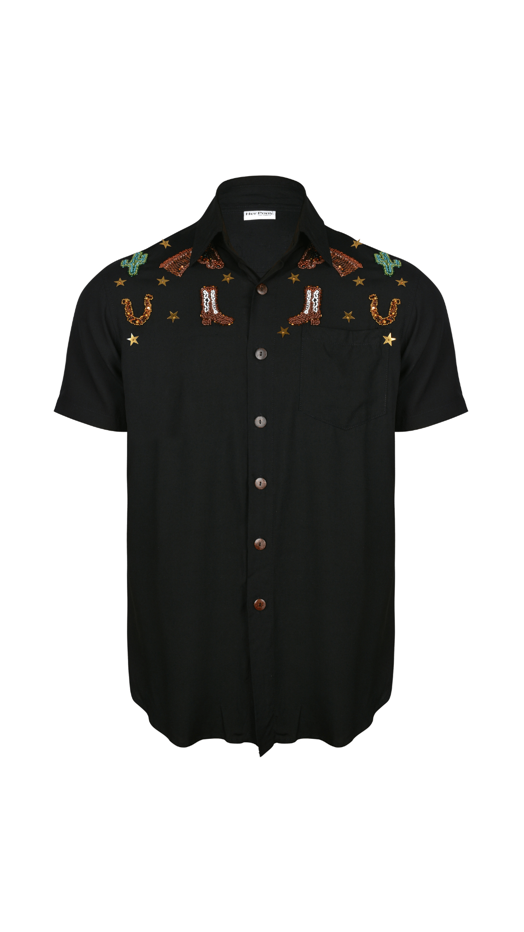 MADE TO ORDER / YEE-HAW WESTERN SPARKLE MENS SHIRT – Her Pony