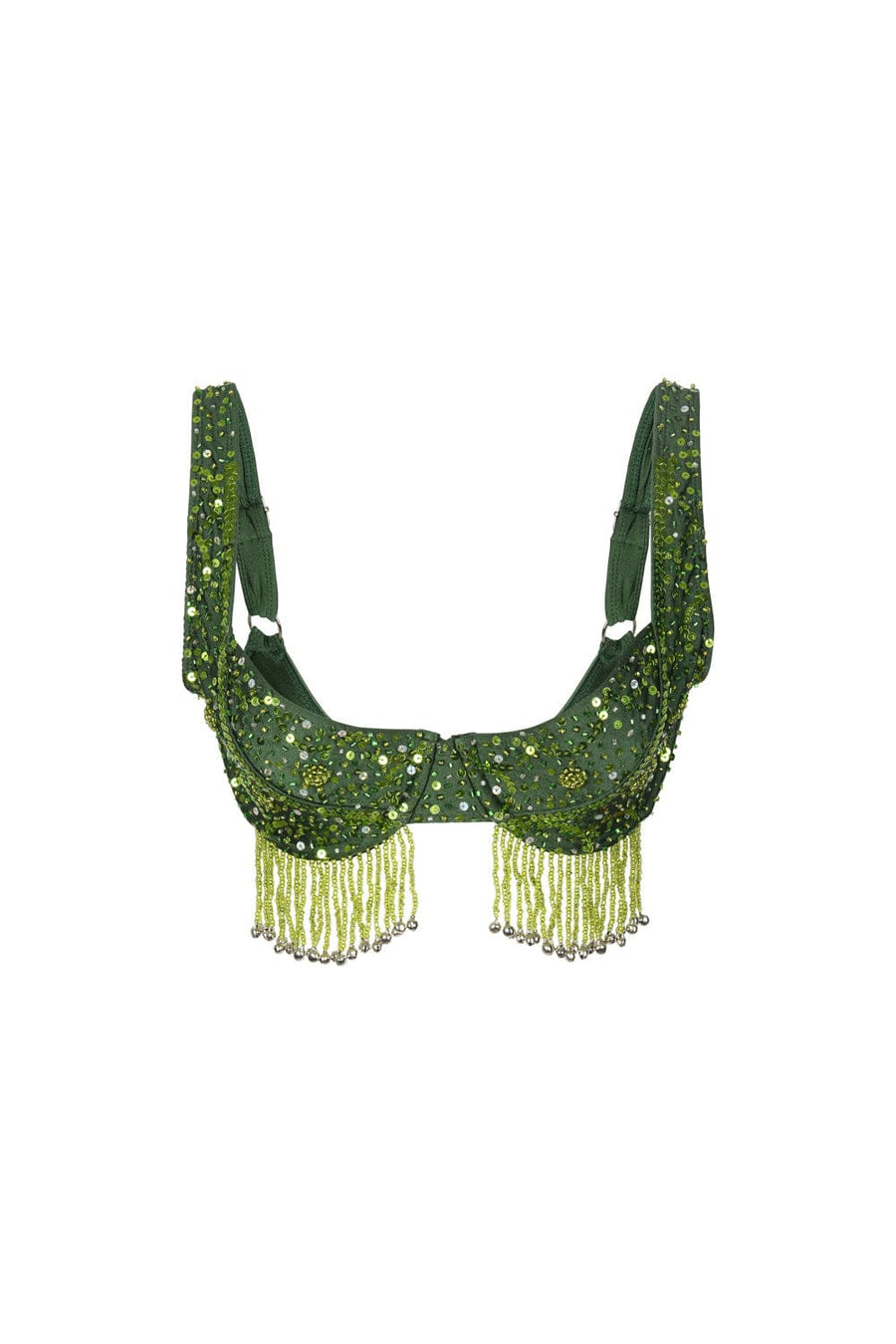 EDEN TASSLE SHIMMY BRA - GREEN – Her Pony